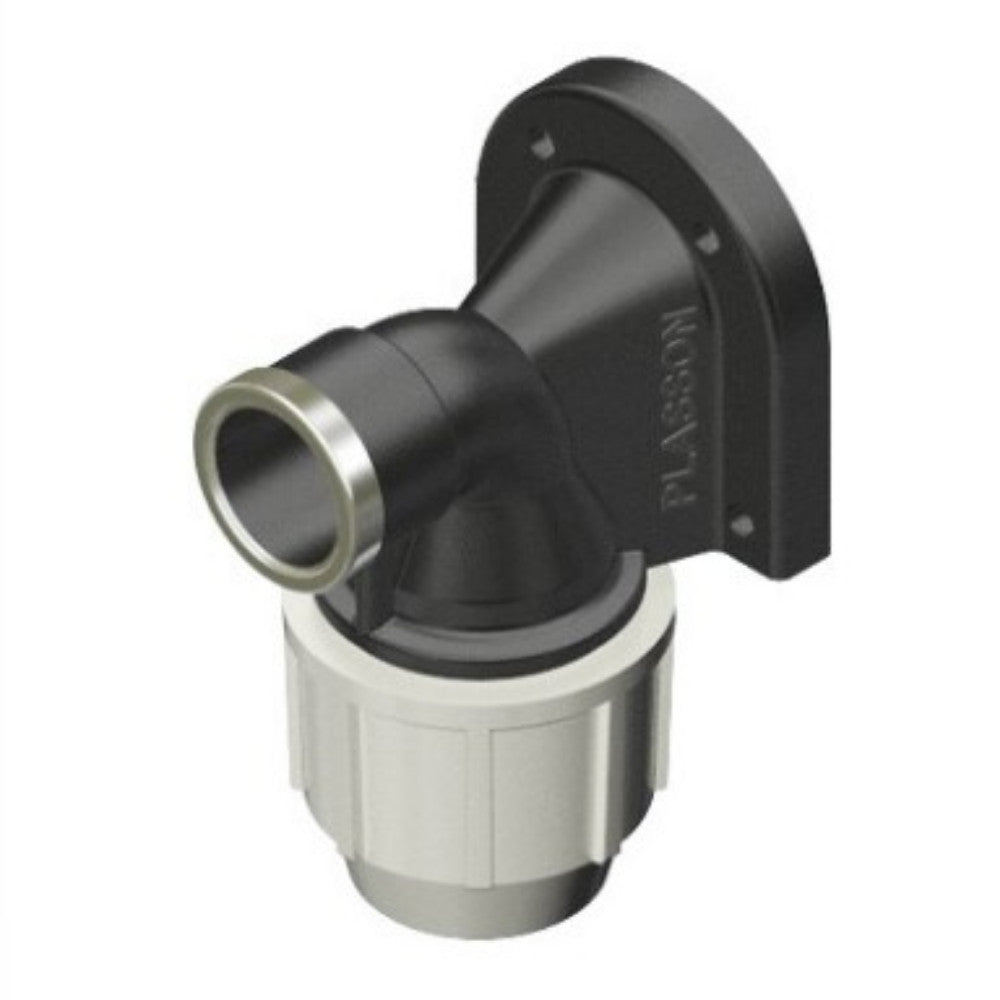 Plasson Plastic Wall Plate Elbow