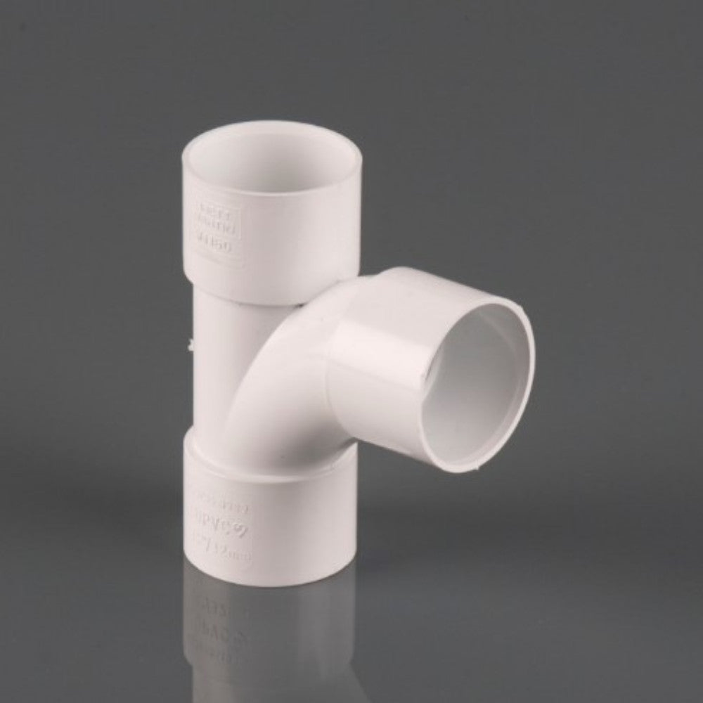 Solvent Weld Waste 90 Degree Swept Tee White